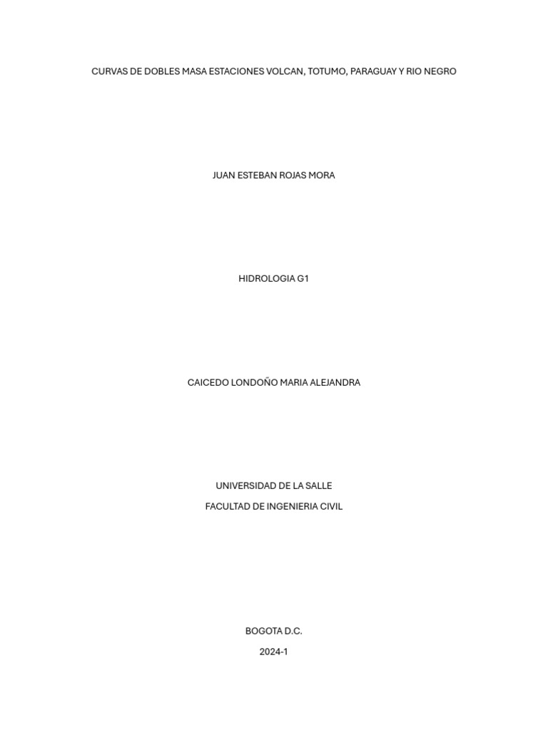 Curvas de Dobles Masa Estaciones | PDF | Geografía Física | Nubes ...