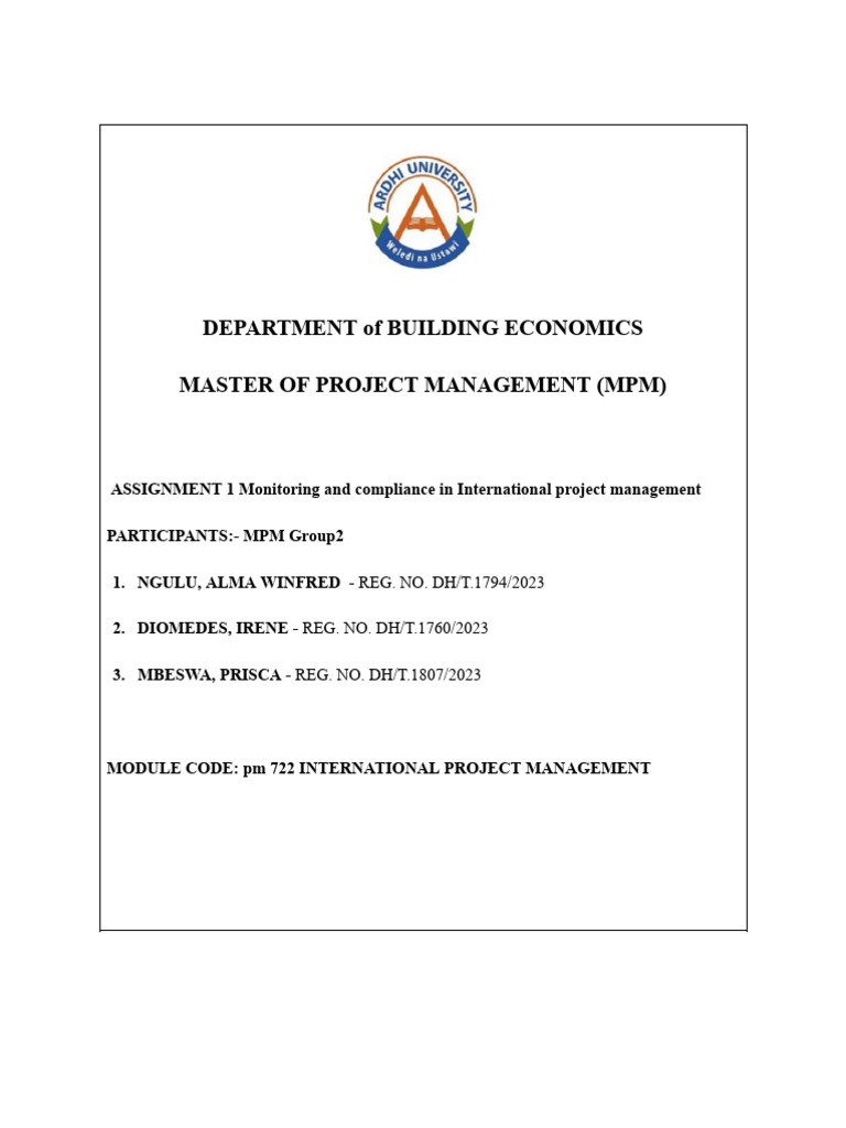 IPM Assignment 1 | PDF | Regulatory Compliance | Audit