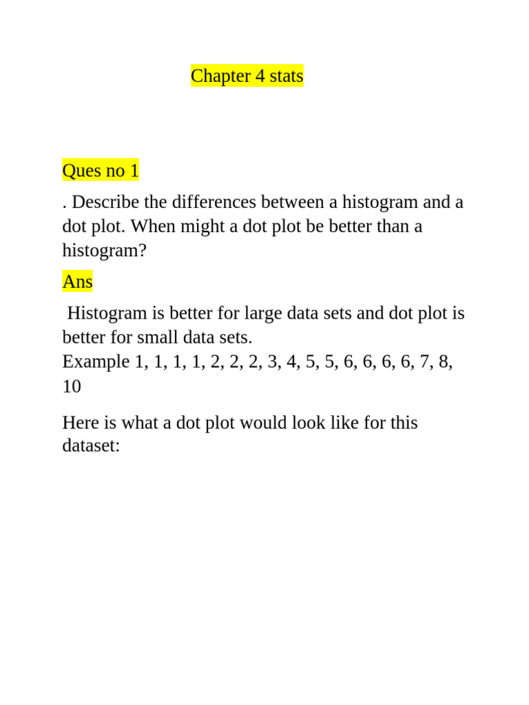 Chapter 4 stats | PDF | Quartile | Outlier