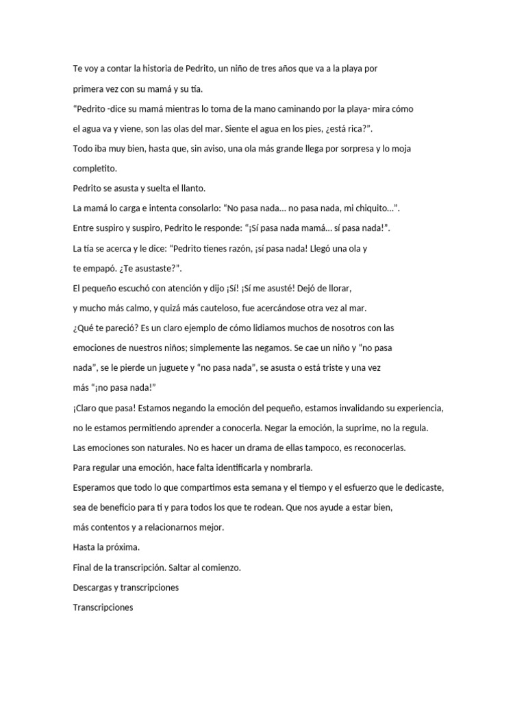 Te Voy A Contar La Historia de Pedrito | PDF