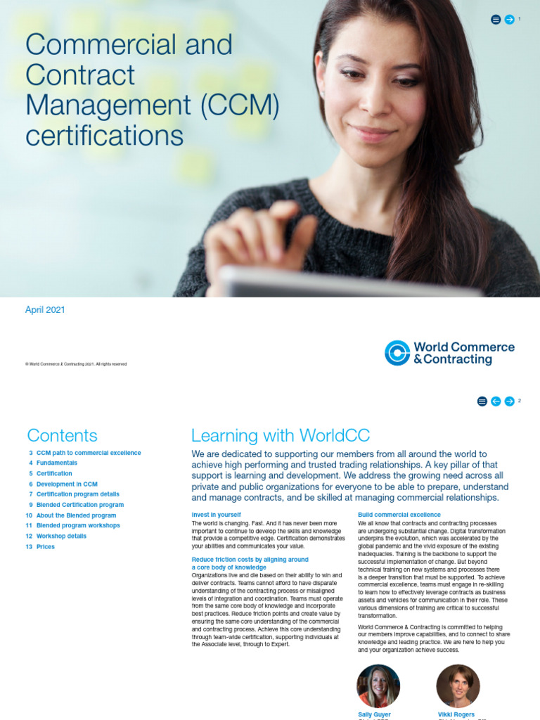 WorldCC Commercial Management Certification | PDF | Mentorship ...