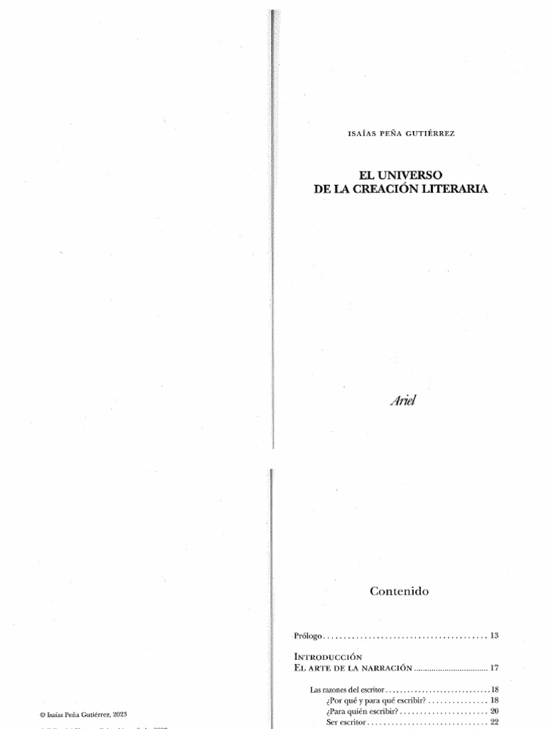 El Universo de La Creaciòn Literaria | PDF