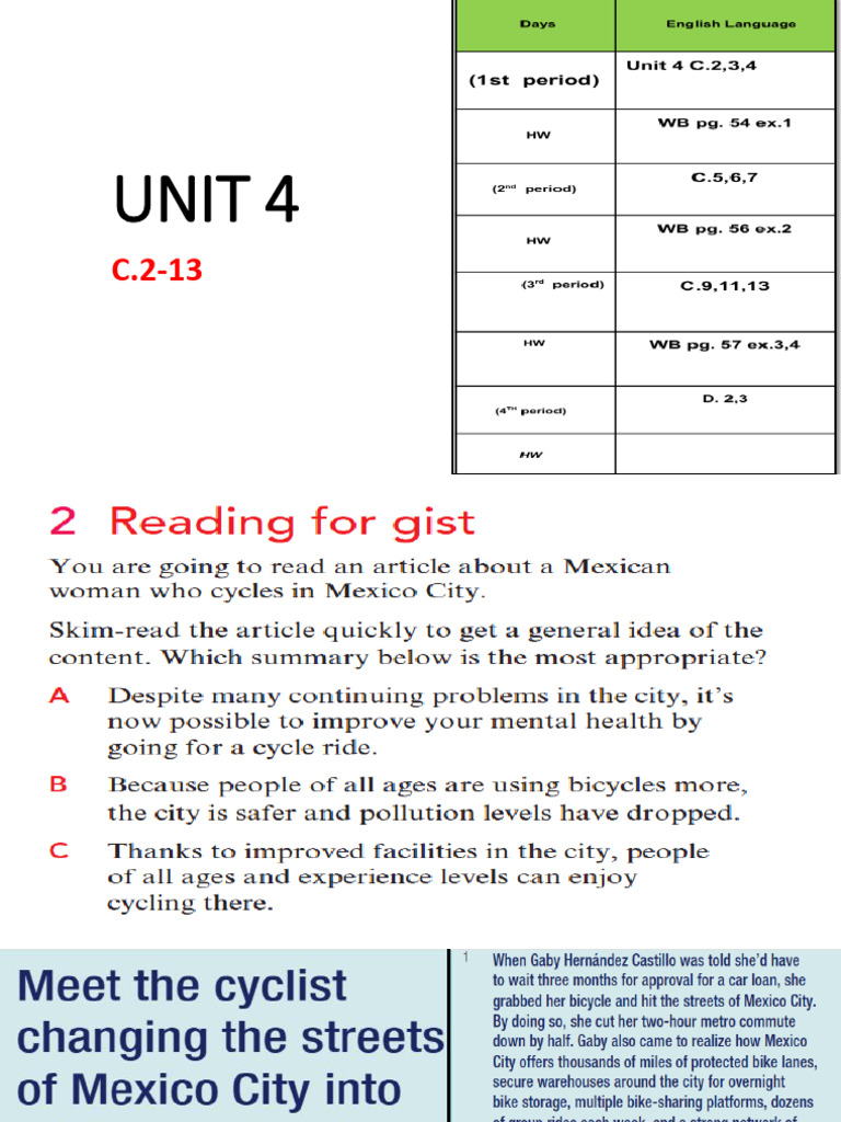 grade 8 unit 4 | PDF | Verb | Adjective