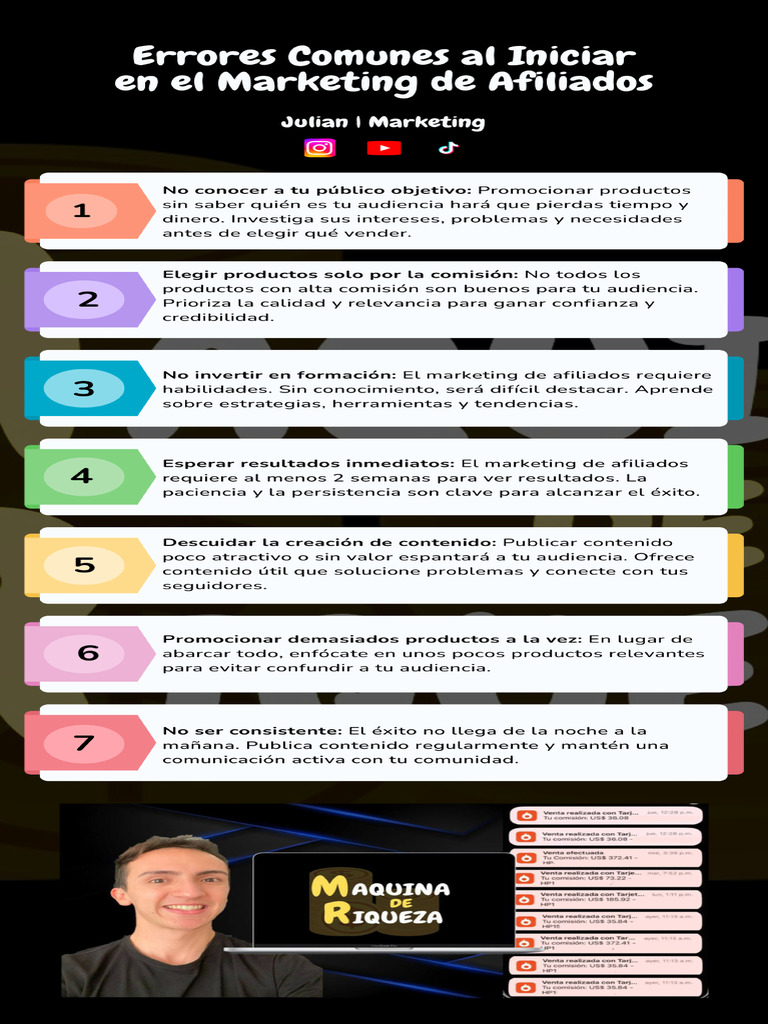 Errores Comunes Al Iniciar en El Marketing de Afiliados | PDF
