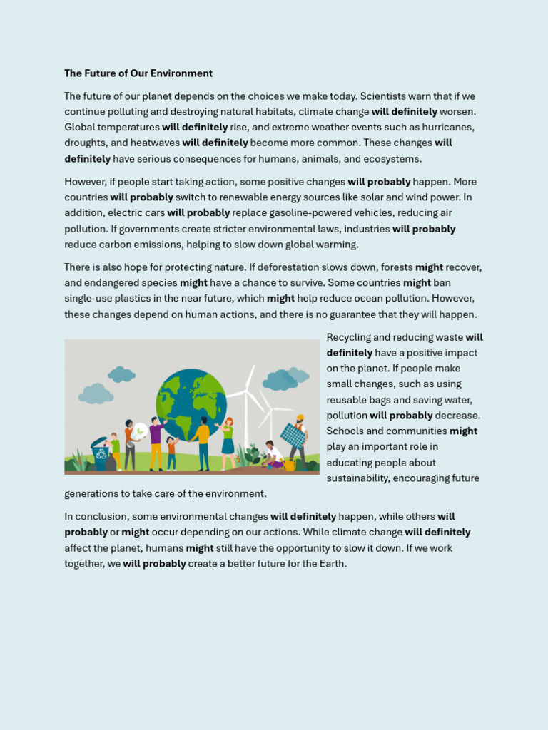 The Future of Our Environment | PDF