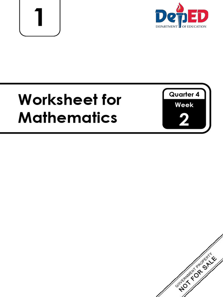WS - Math 1 - Q4 - Week 2 - v.2 | PDF