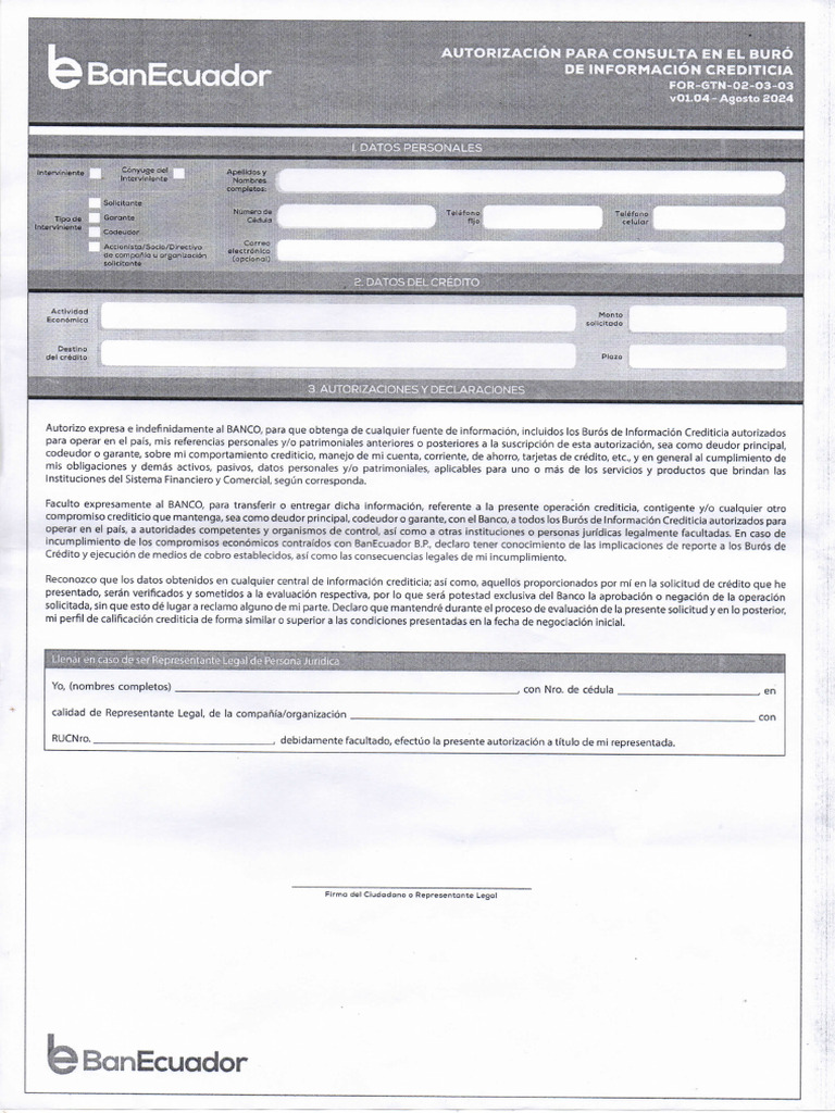 Buro Crediticio028 | PDF