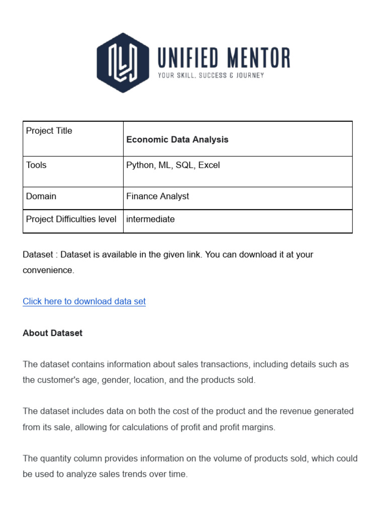 Economic Data Analysis (Finance Analyst) | PDF | Data Analysis | Mean ...