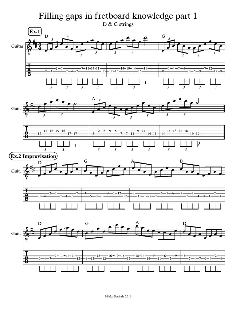 Filling Gaps in Fretboard Knowledge Part 1 | PDF