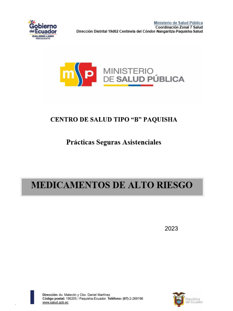 Protocolo Practicas Seguras Administradas | PDF | Medicamentos con receta | Prescripción médica