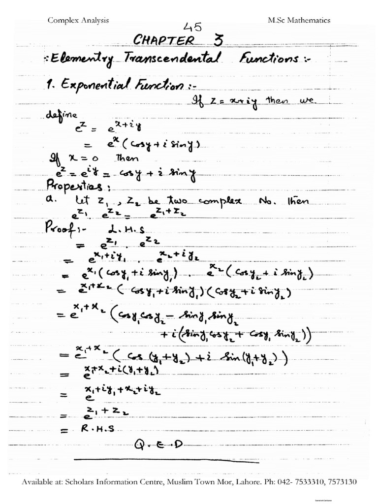 3- Complex Analysis and Differential Geometry-min (2) | PDF
