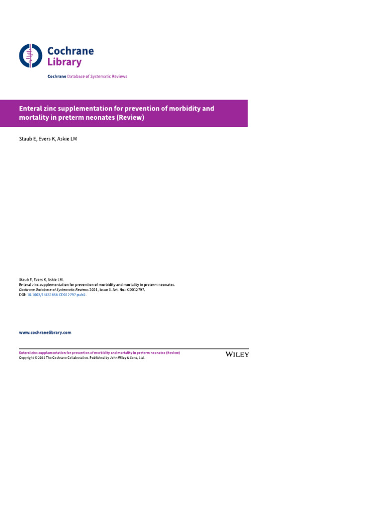 Prematuro e Zinco | PDF