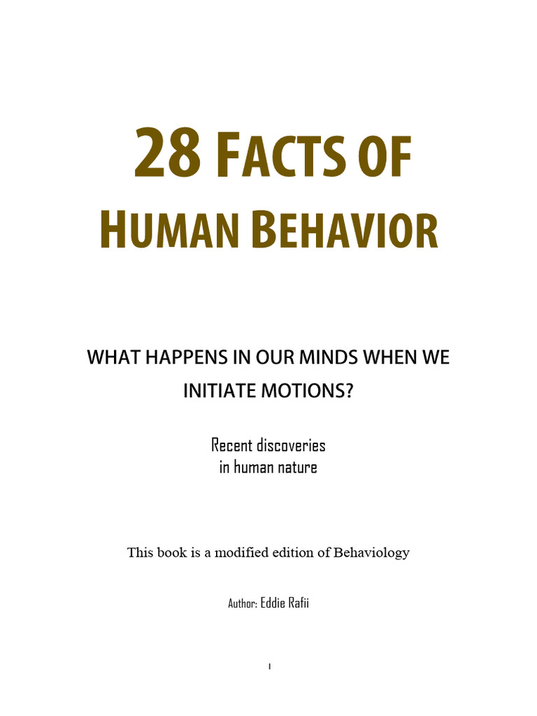 28 Facts of Human Behavior Recent Discoveries in Psychology ...