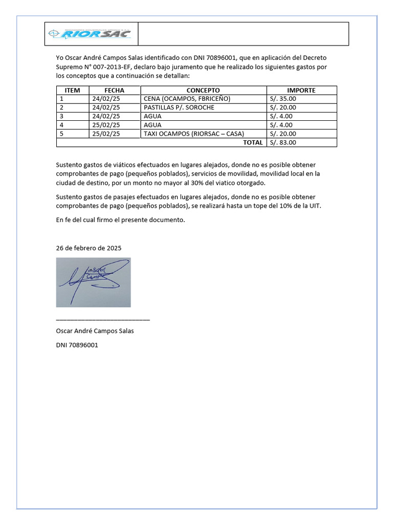 DJ VIATICOS - NEXA EL PORVENIR 02.26.25 | PDF