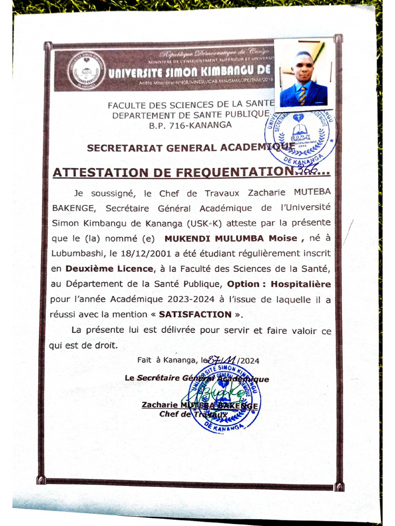 Document Certificat | PDF