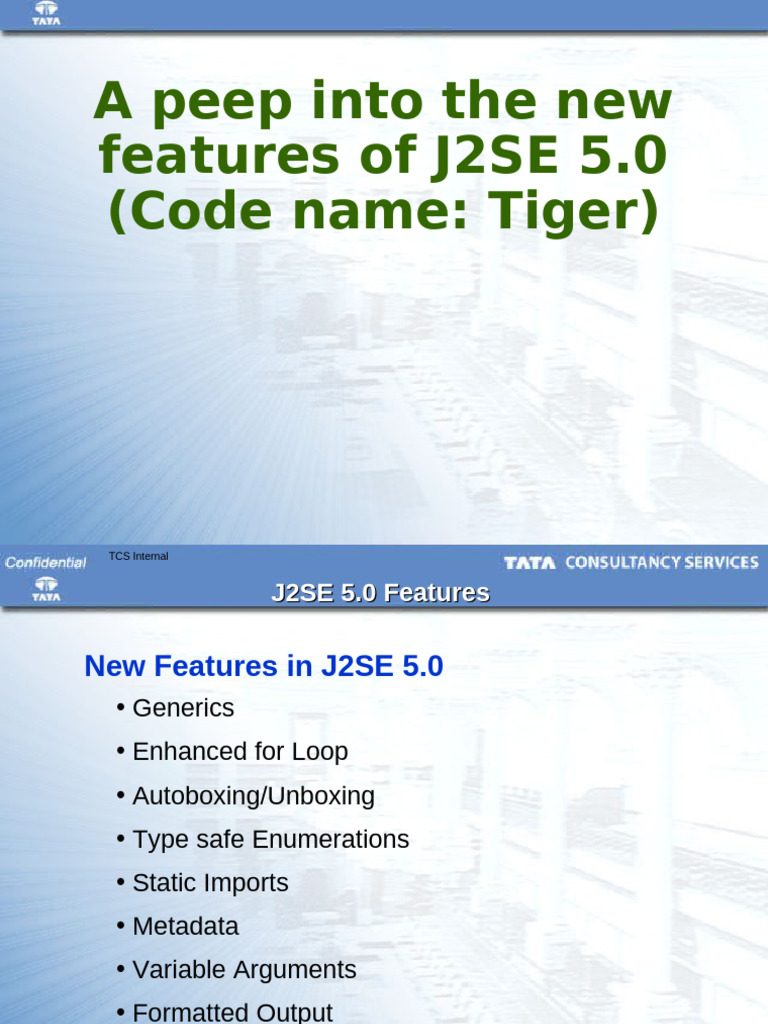 A peep into the new features of J2SE 5.0 | PDF | Object (Computer ...