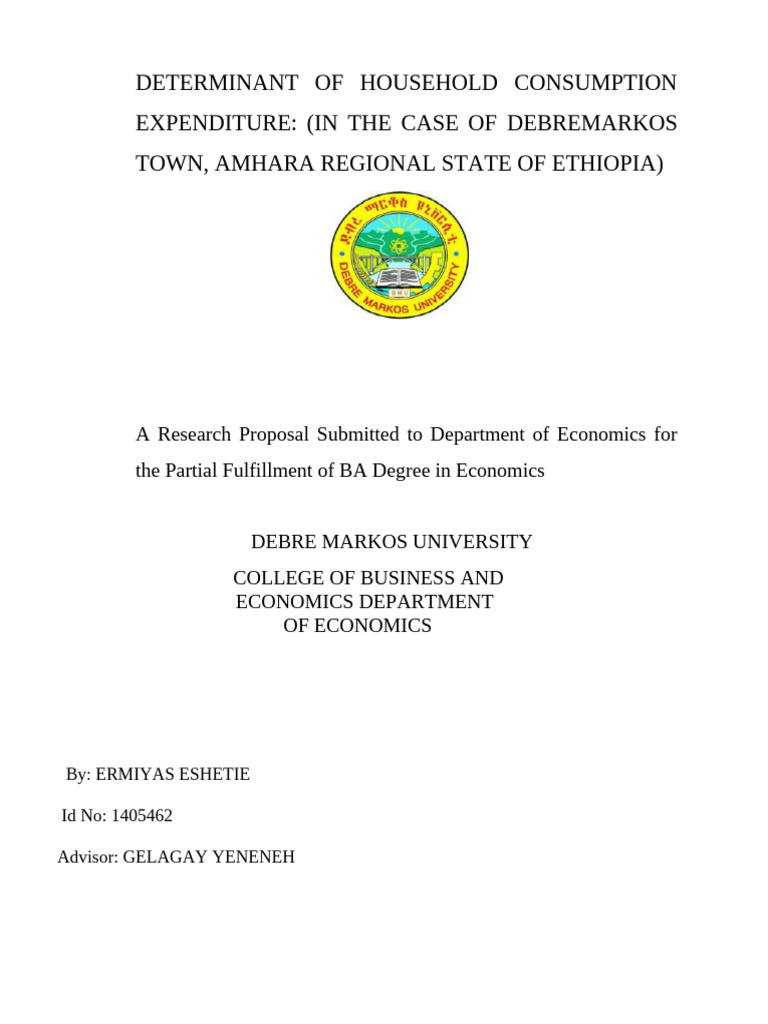 Final Gelagay and Ermiyas | PDF | Consumption (Economics) | Neoclassical Economics