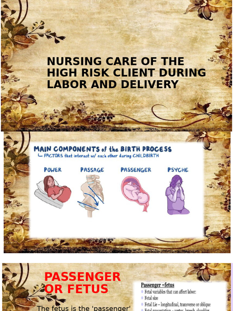 4P's of Labor and Delivery | PDF | Childbirth | Fetus