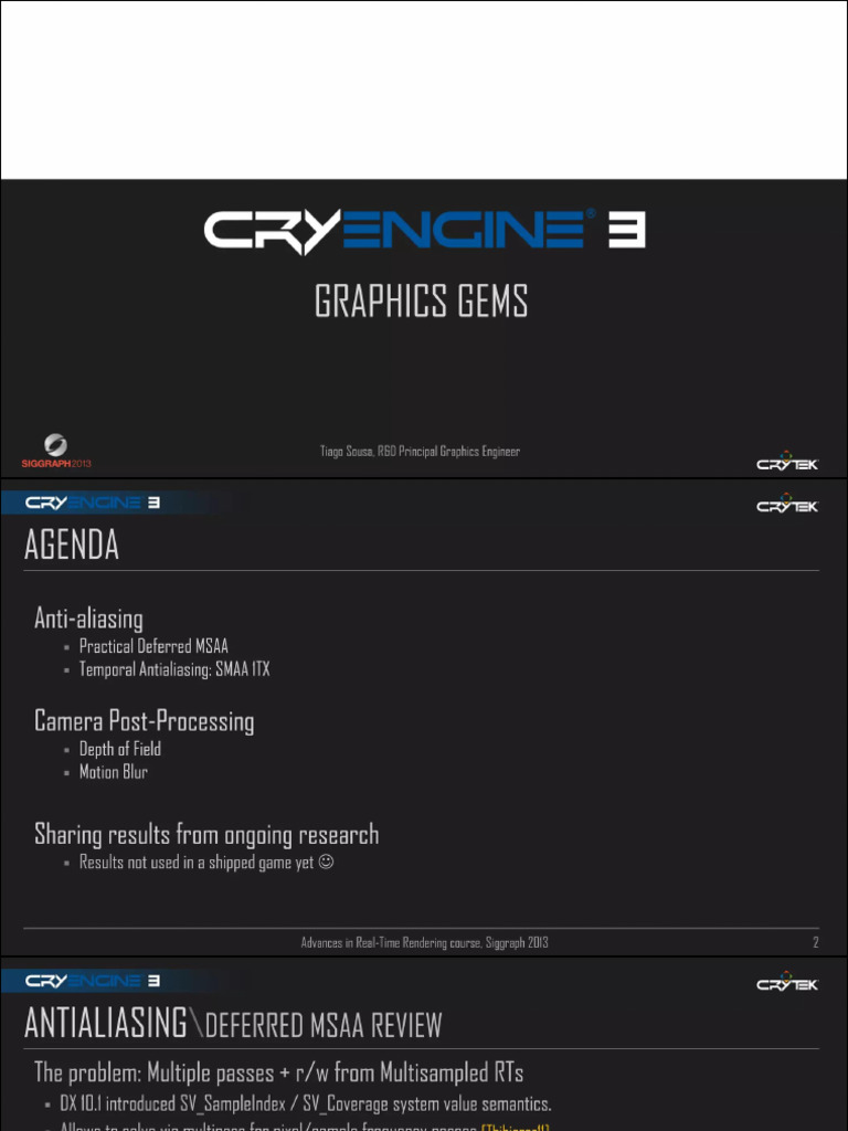 Graphics Gems from CryENGINE 3 (Siggraph 2013) | PDF
