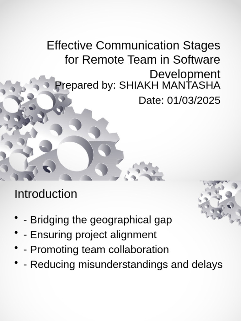 Effective Communication Stages Remote Team Animated | PDF