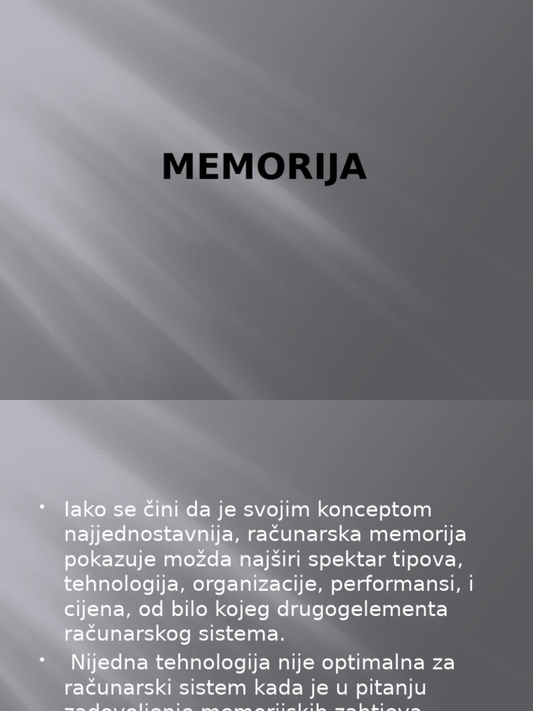1.Memorija 1 | PDF