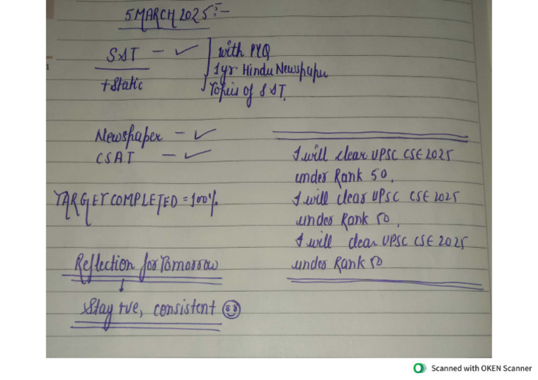 Progress Tracking Journal (5 March 2025) | PDF