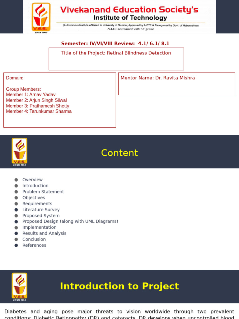 Retinal Blindness Detection Project Overview | PDF | Visual Impairment ...