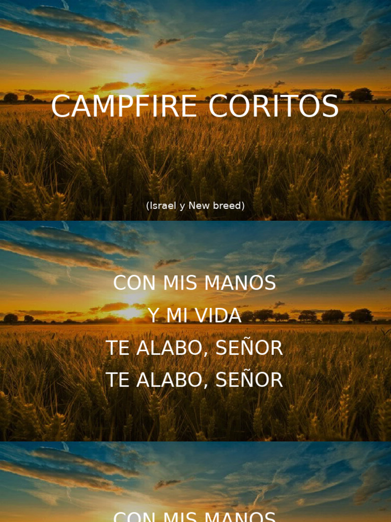 CAMPFIRE CORITOS, Israel y New Breed | PDF