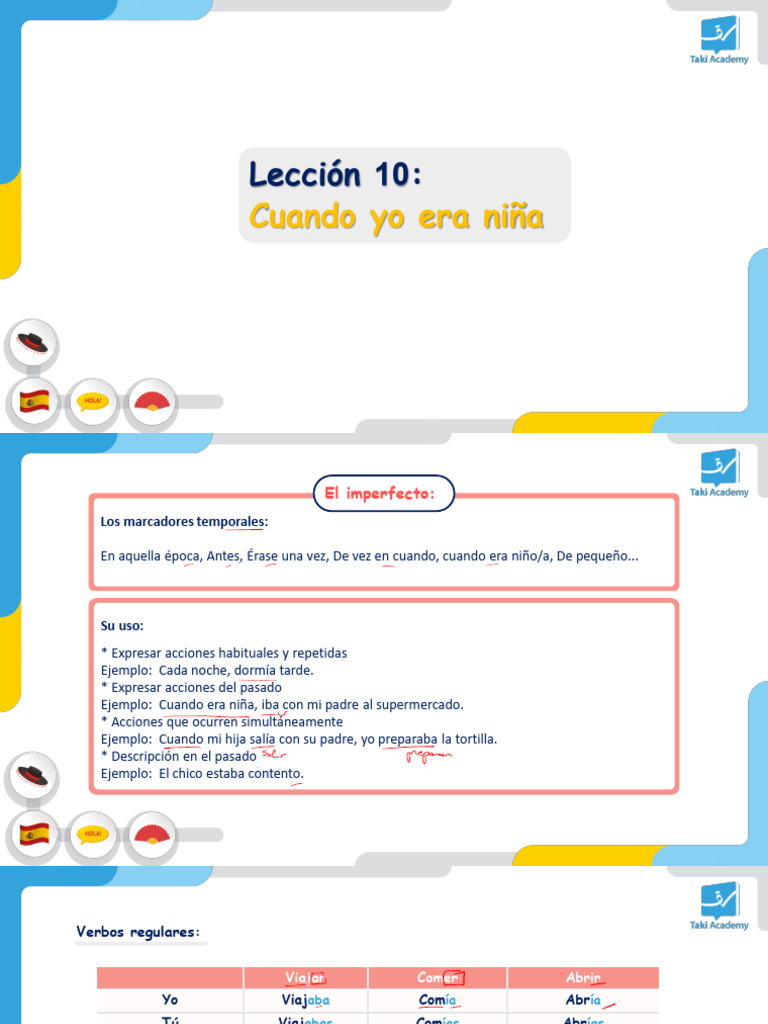 Uso del Imperfecto en Español | PDF