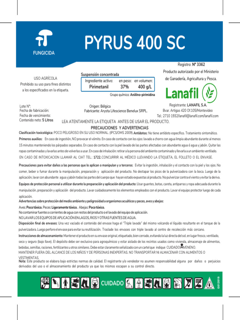 pyrus-400-sc | PDF | Agua