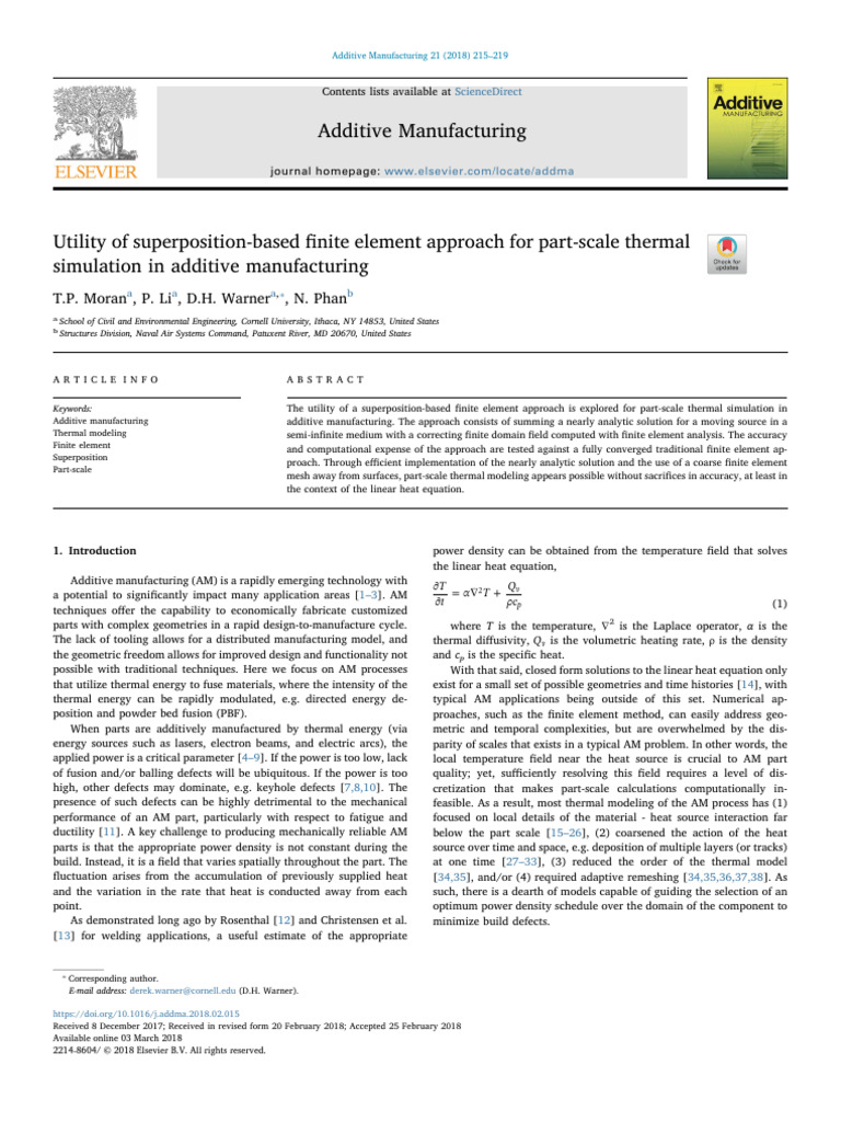 Utility of Superposition Based Finite Element Approach For - 2018 ...