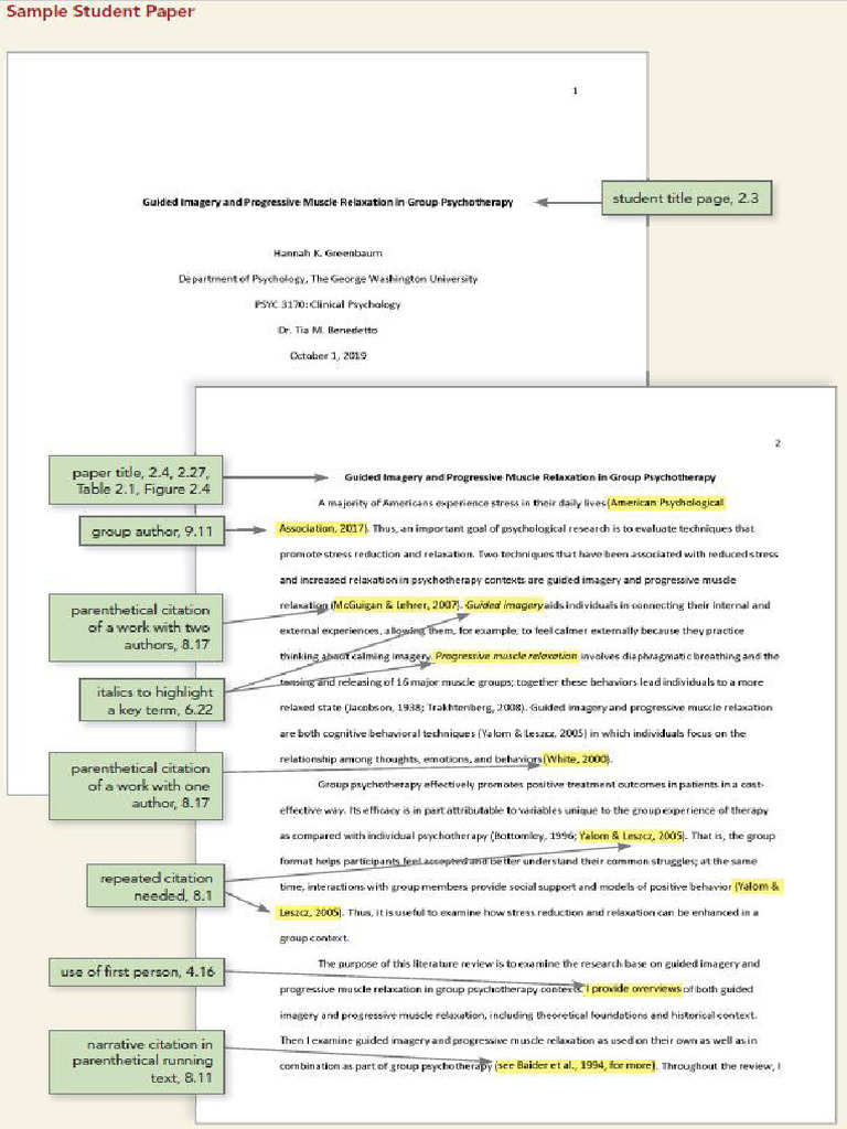 Sample Apa Psychology Paper | PDF