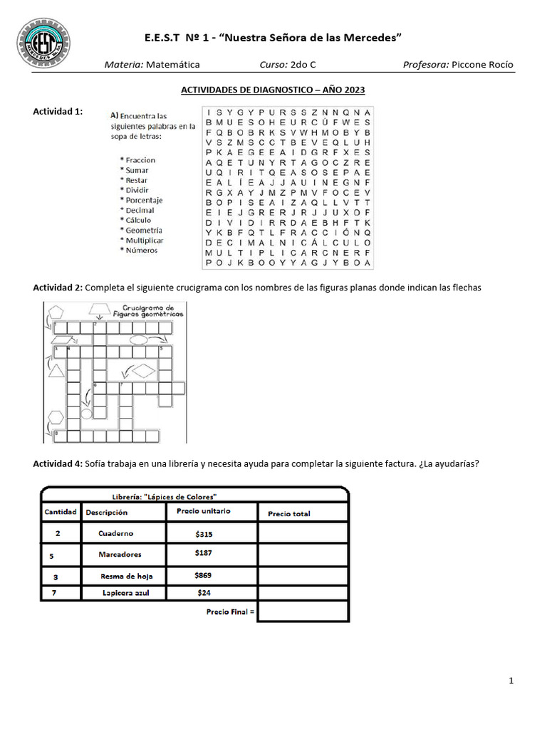 Act de Diagnostico 2023 - 074823 | PDF
