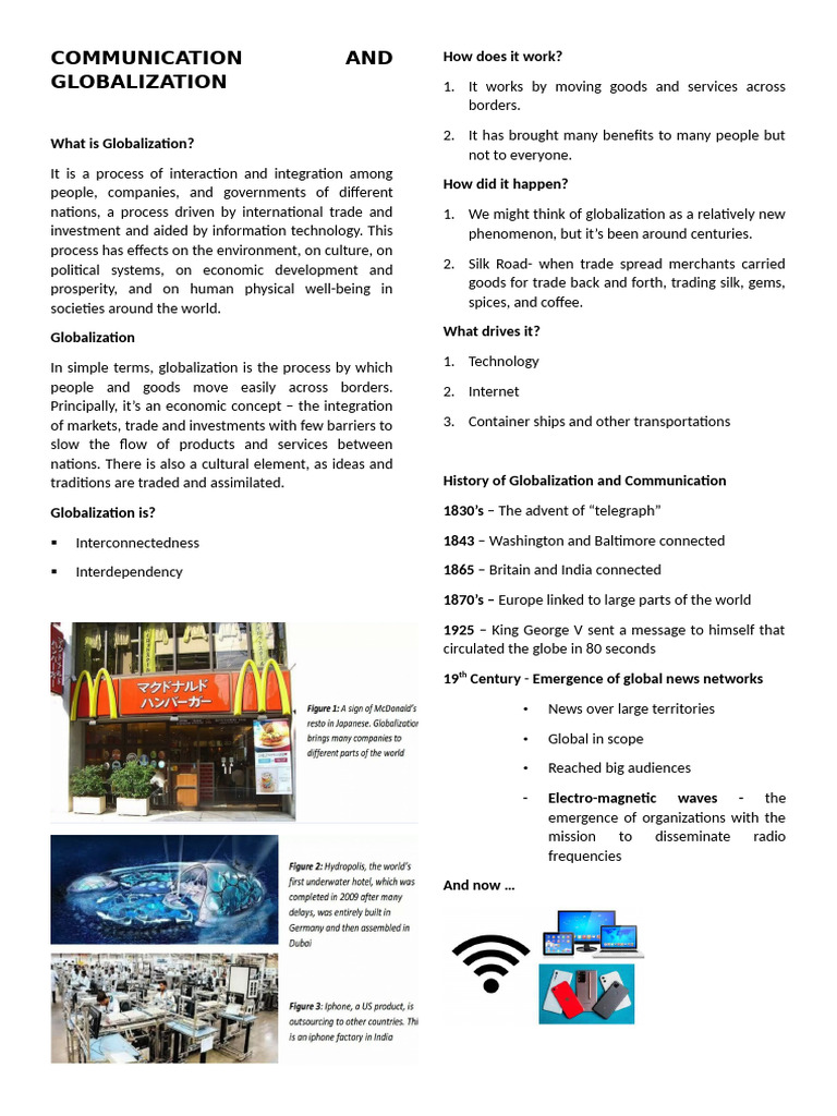 Globalization and Its Impact on Communication | PDF | Globalization ...