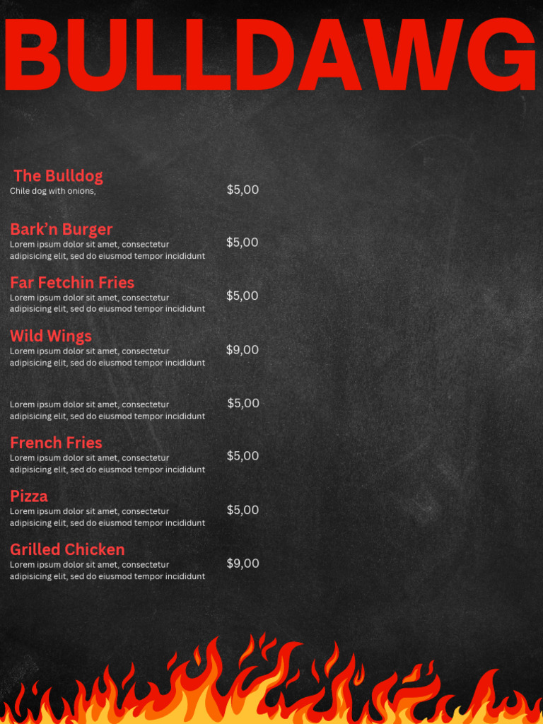Bulldog Menu Highlights | PDF