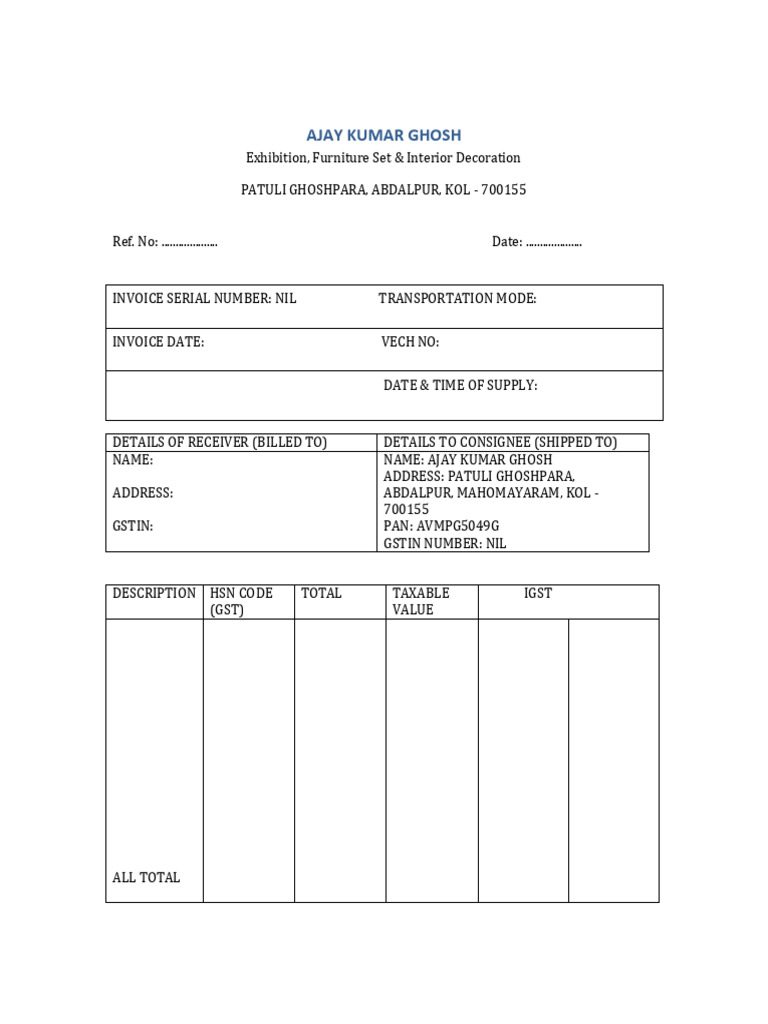 Invoice_Ajay_Kumar_Ghosh (1) Mark-up | PDF