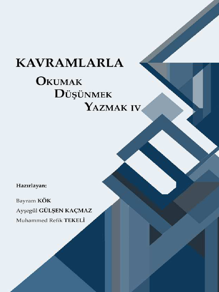 Kavramlarla Okumak Dusunmek Yazmak IV | PDF