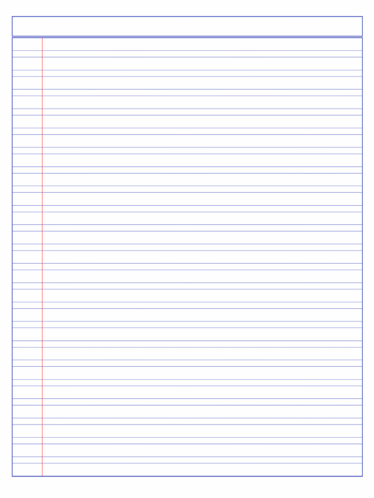 Hoja de Doble Raya para Imprimir | PDF
