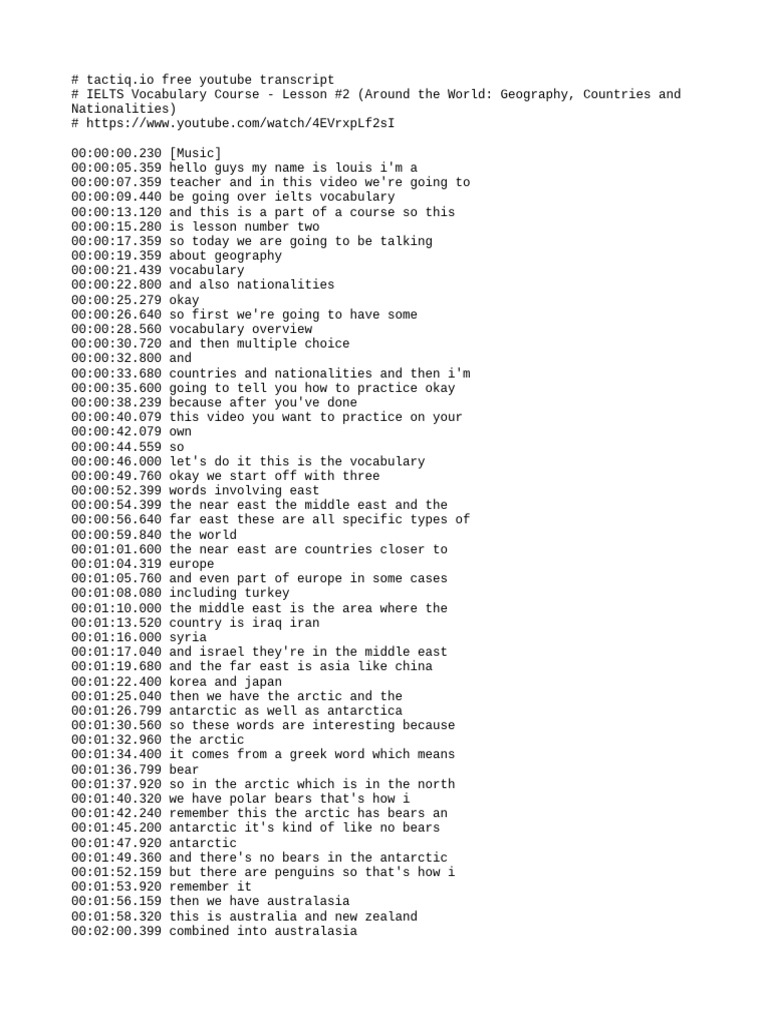 Tactiq Free Transcript 4EVrxpLf2sI | PDF | Near East | English Language