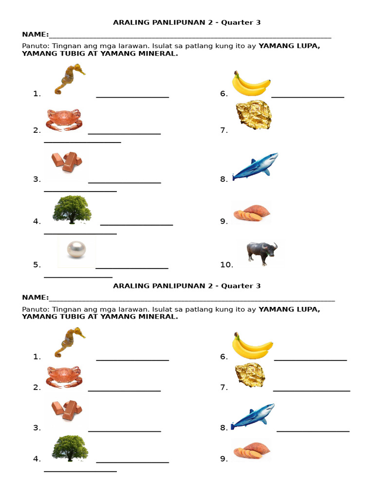 Ap Worksheet Q3 | PDF