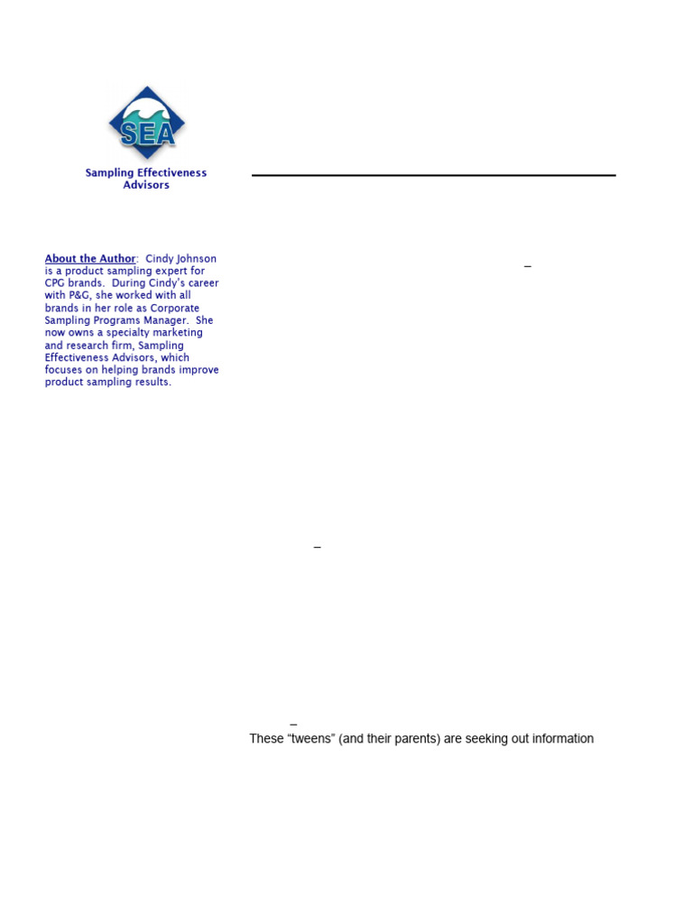 Optimize Product Sampling Strategies | PDF | Marketing | Marketing Strategy