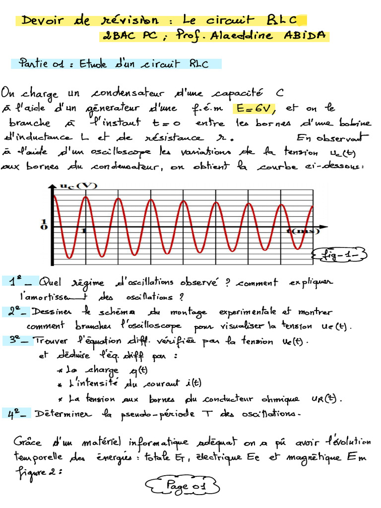 Devoir de Revision RLC | PDF