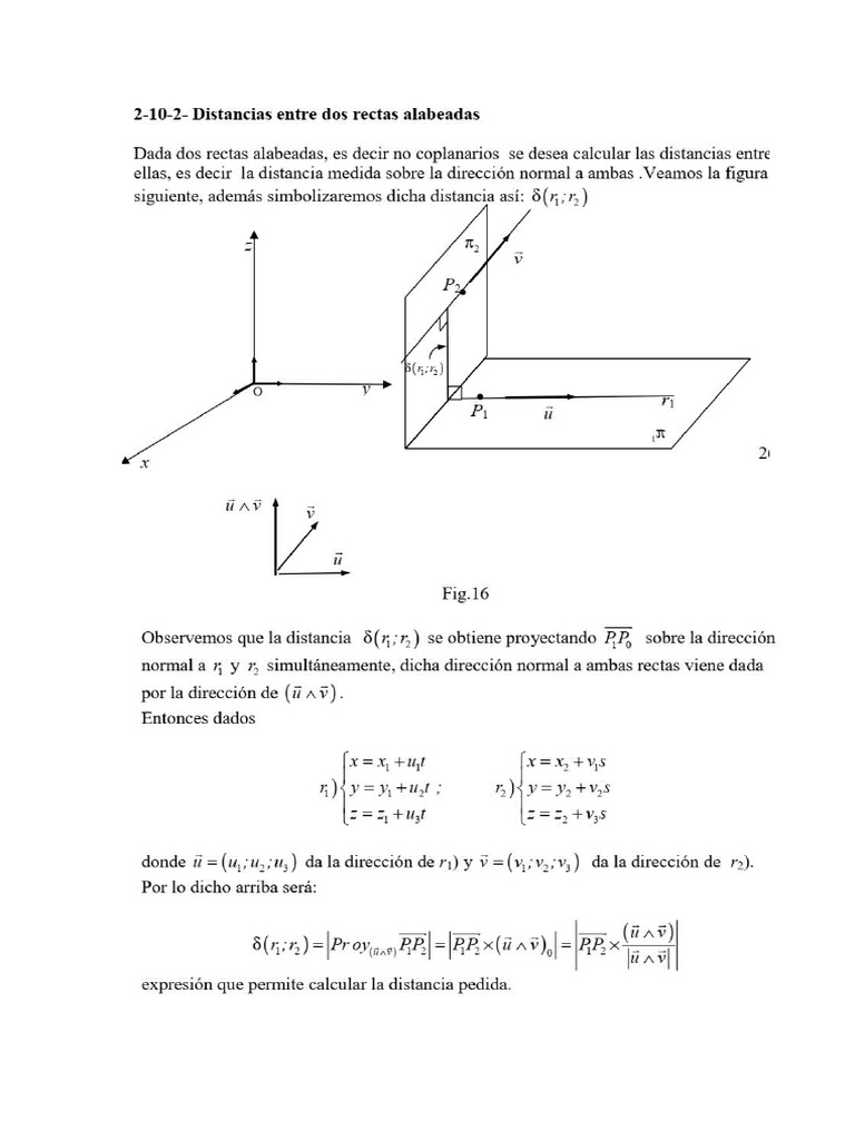 06 - Recta en El Espacio - Distancia Entre Rectas Alabeadas | PDF
