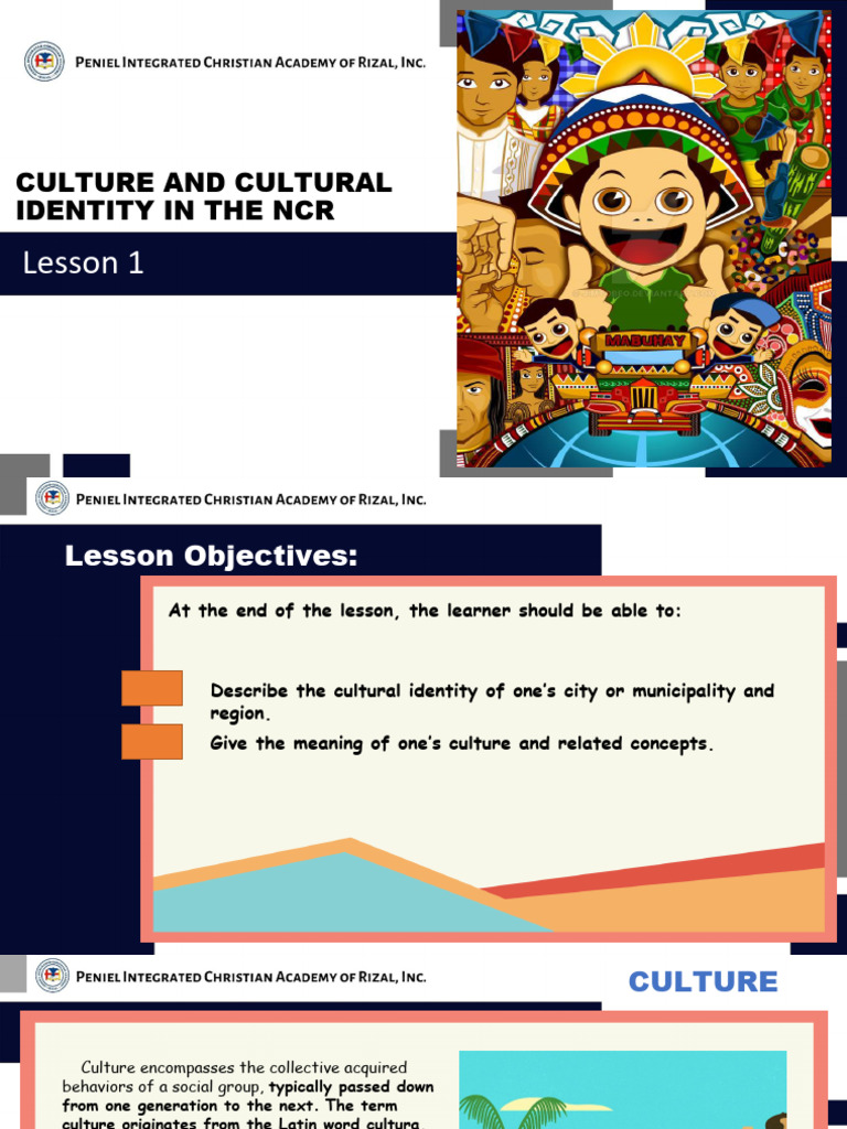 Social Studies 3. Q3. Unit I. Lesson 1. Culture and Cultural Identity ...