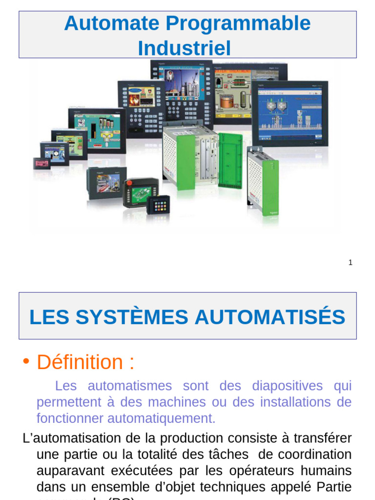 Cours Automatisme Part1 | PDF | Automate programmable industriel ...