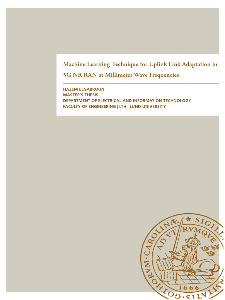 Machine Learning Technique for Uplink Link Adaptation In | PDF | Extremely High Frequency ...
