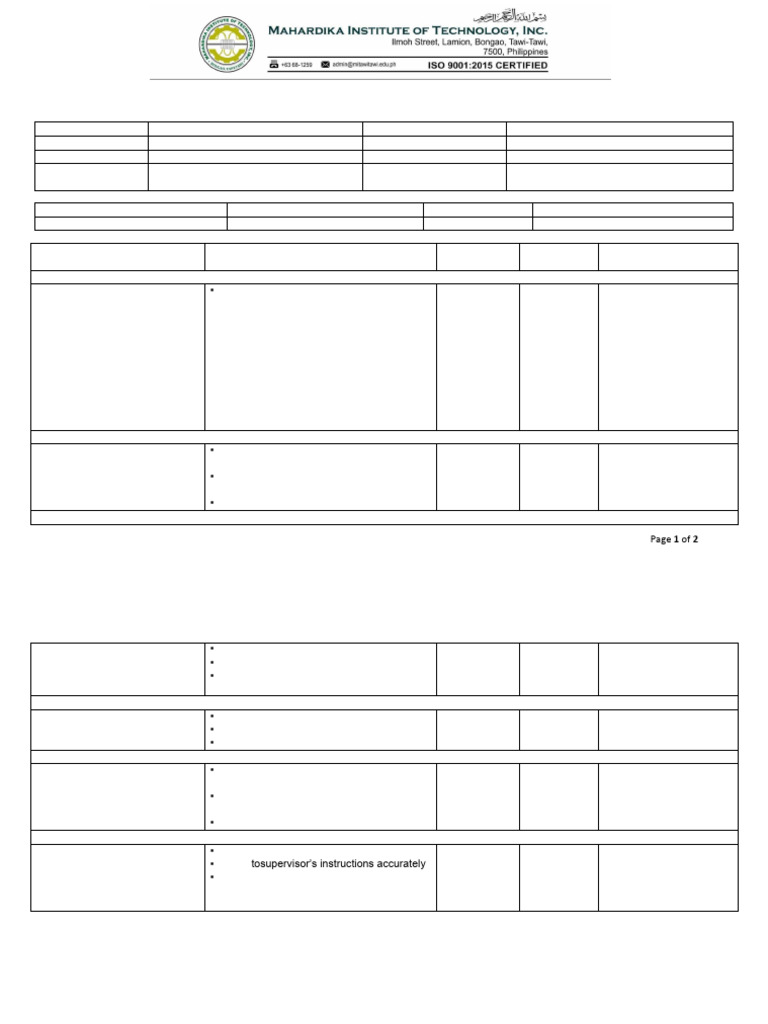 HUMSS Work Immersion Training Plan MIT 2024 2025 For FIRST BATCH | PDF
