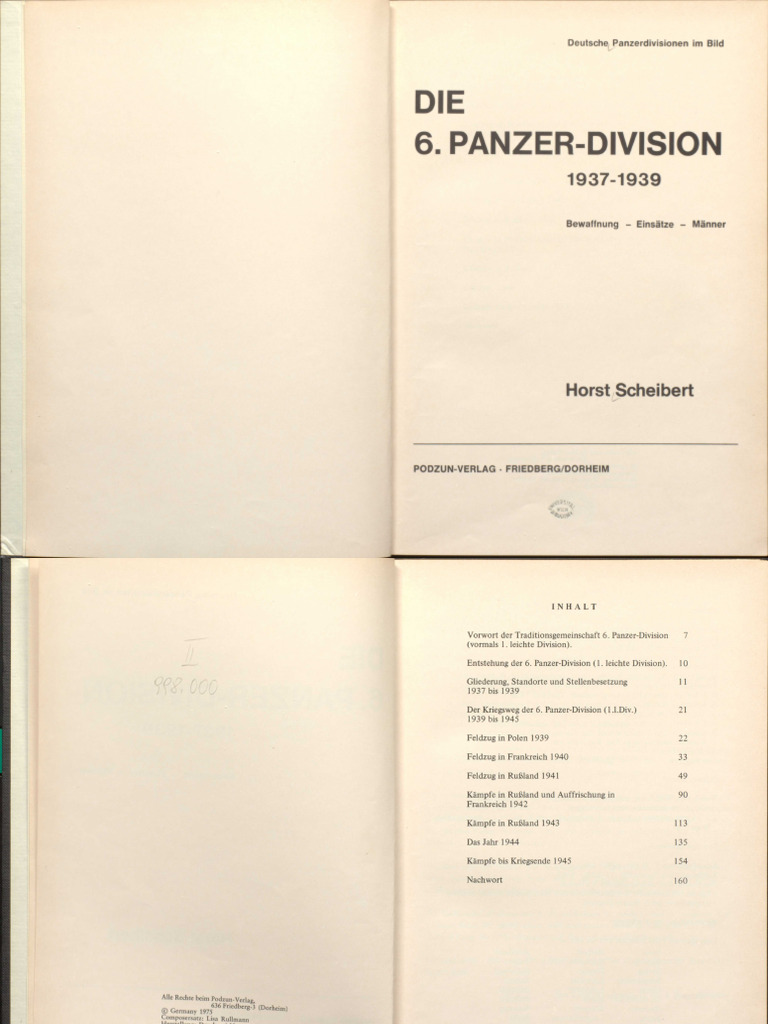 6.Panzerdivision, Scheibert Horst | PDF