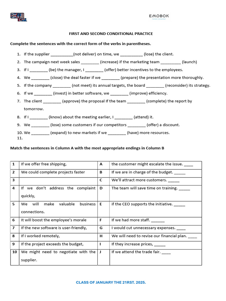 Conditionals Practice Ss | PDF