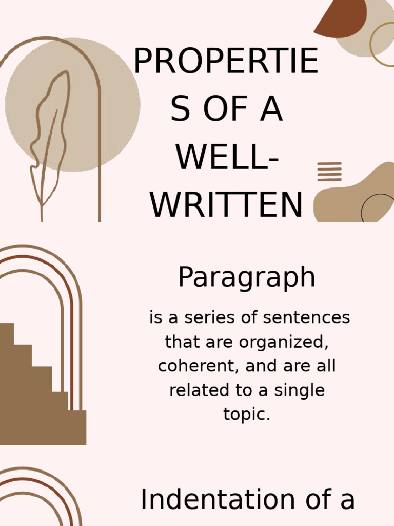 Properties of A Well Written Text | PDF | Paragraph | Bracket